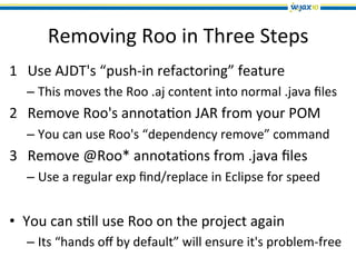 More Productivitiy with Spring Roo | PPT