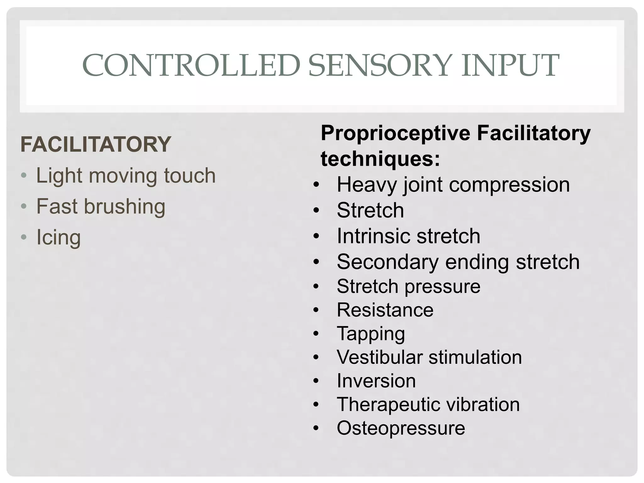 Roods approach a For Neuro Physiotherapy | PPTX