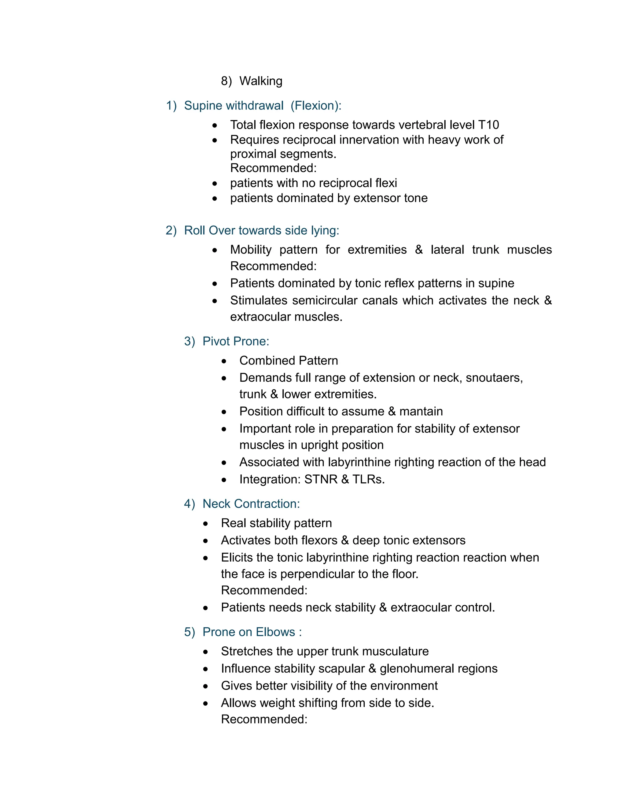 Roods Approach neuro approaches study notes | DOCX