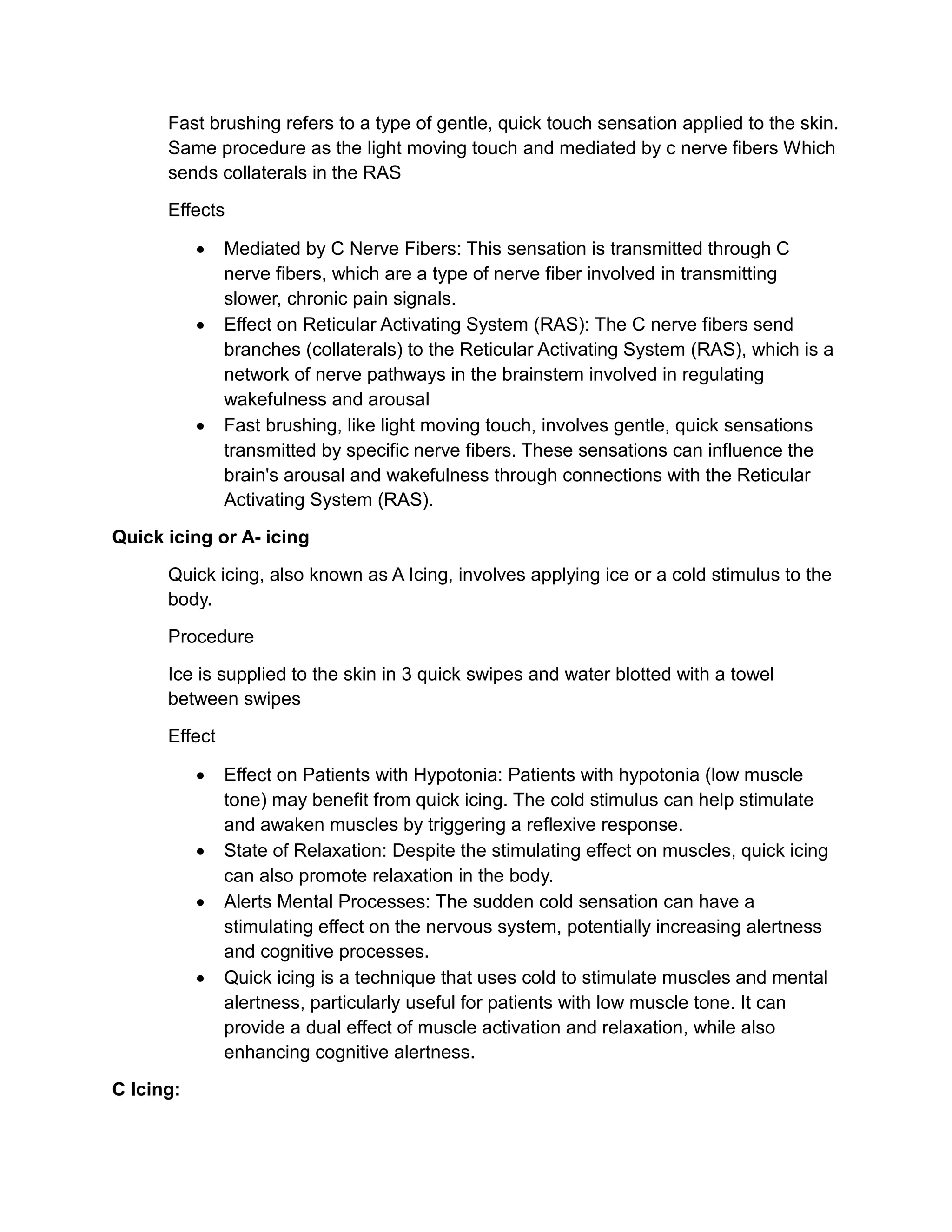 Roods Approach neuro approaches study notes | DOCX