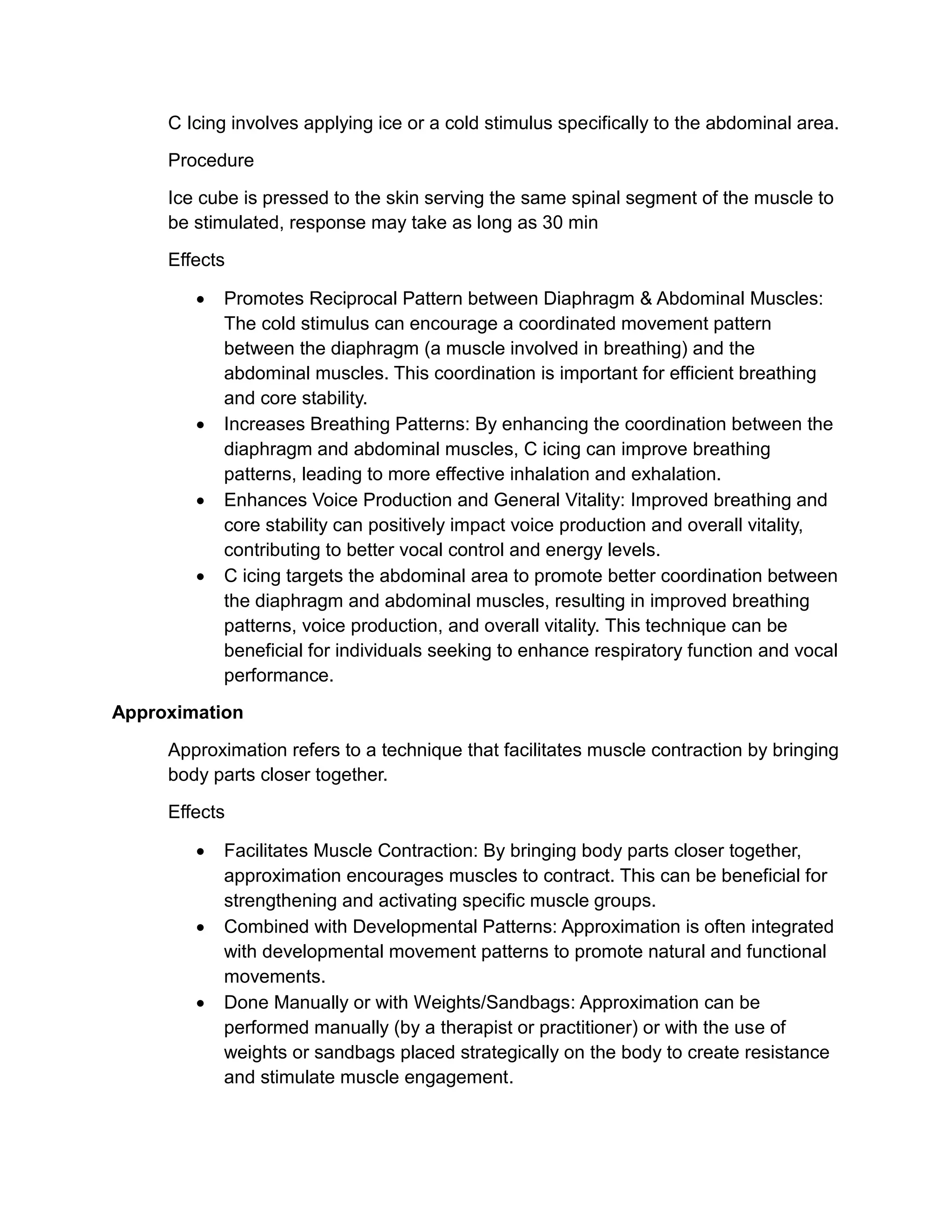 Roods Approach neuro approaches study notes | DOCX