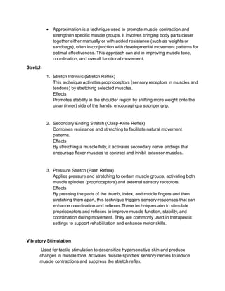 Roods Approach neuro approaches study notes | DOCX