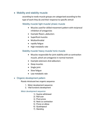 Roods Approach neuro approaches study notes | DOCX