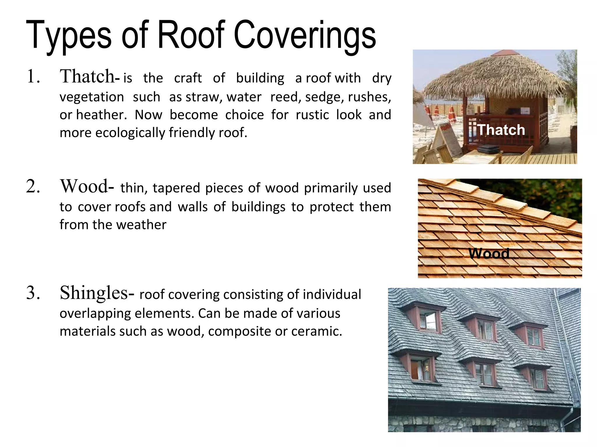 Roof structures and Types of roofs | PPT