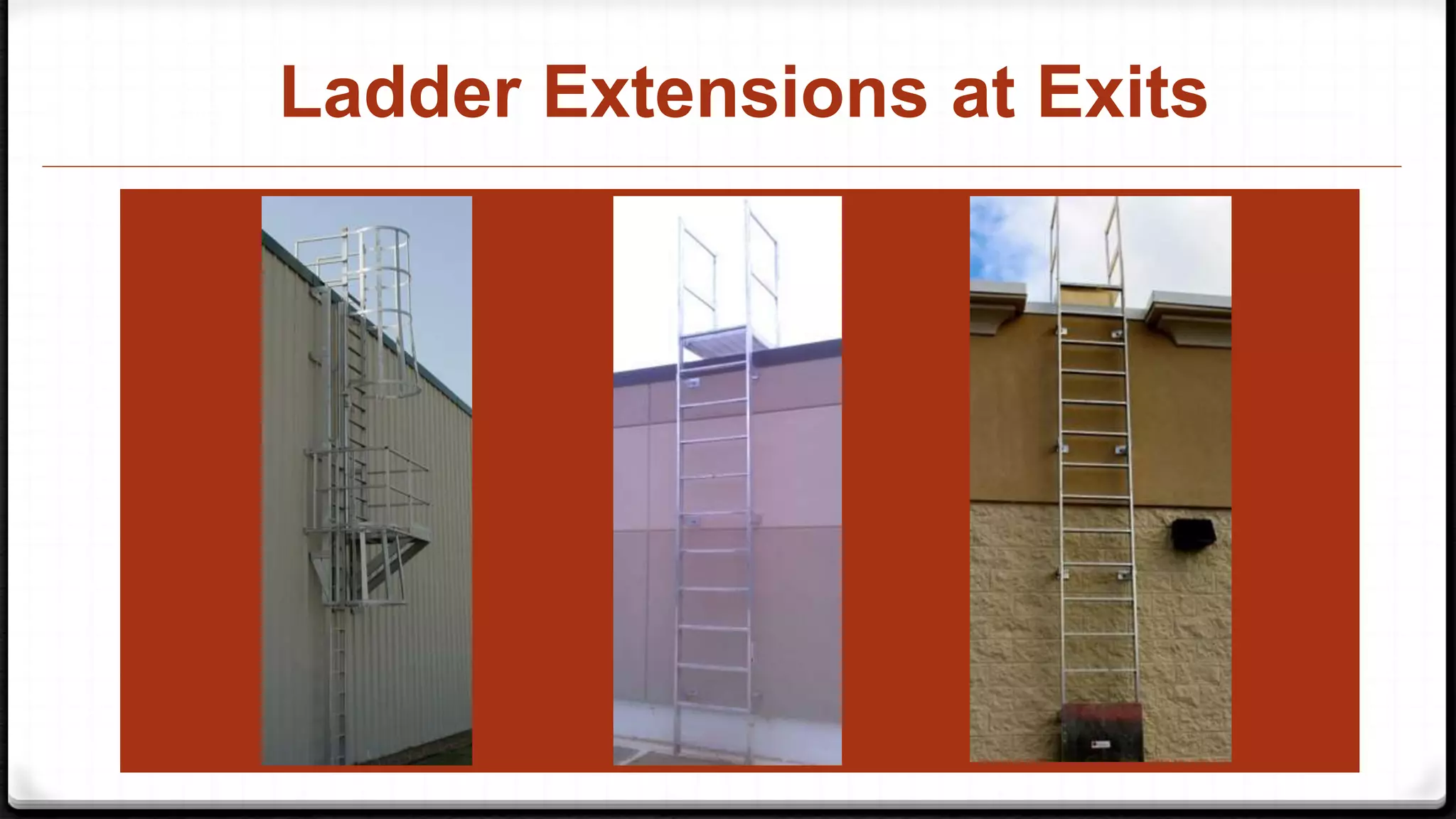 Fixed Ladder - Roof Ladder - Cage Ladder Slide Show | PPTX