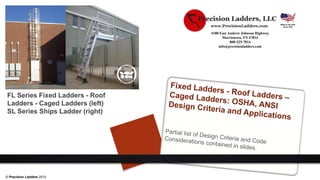 Fixed Ladder - Roof Ladder - Cage Ladder Slide Show | PPTX