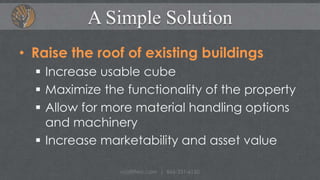 Roof lifting | ROOFLIFTERS - clear height expansion solutions | PPSX