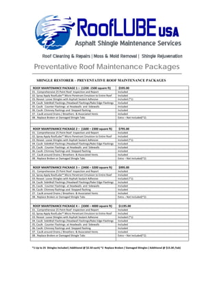 Roof lube 25 point inspection & dealer installer bundles | PDF