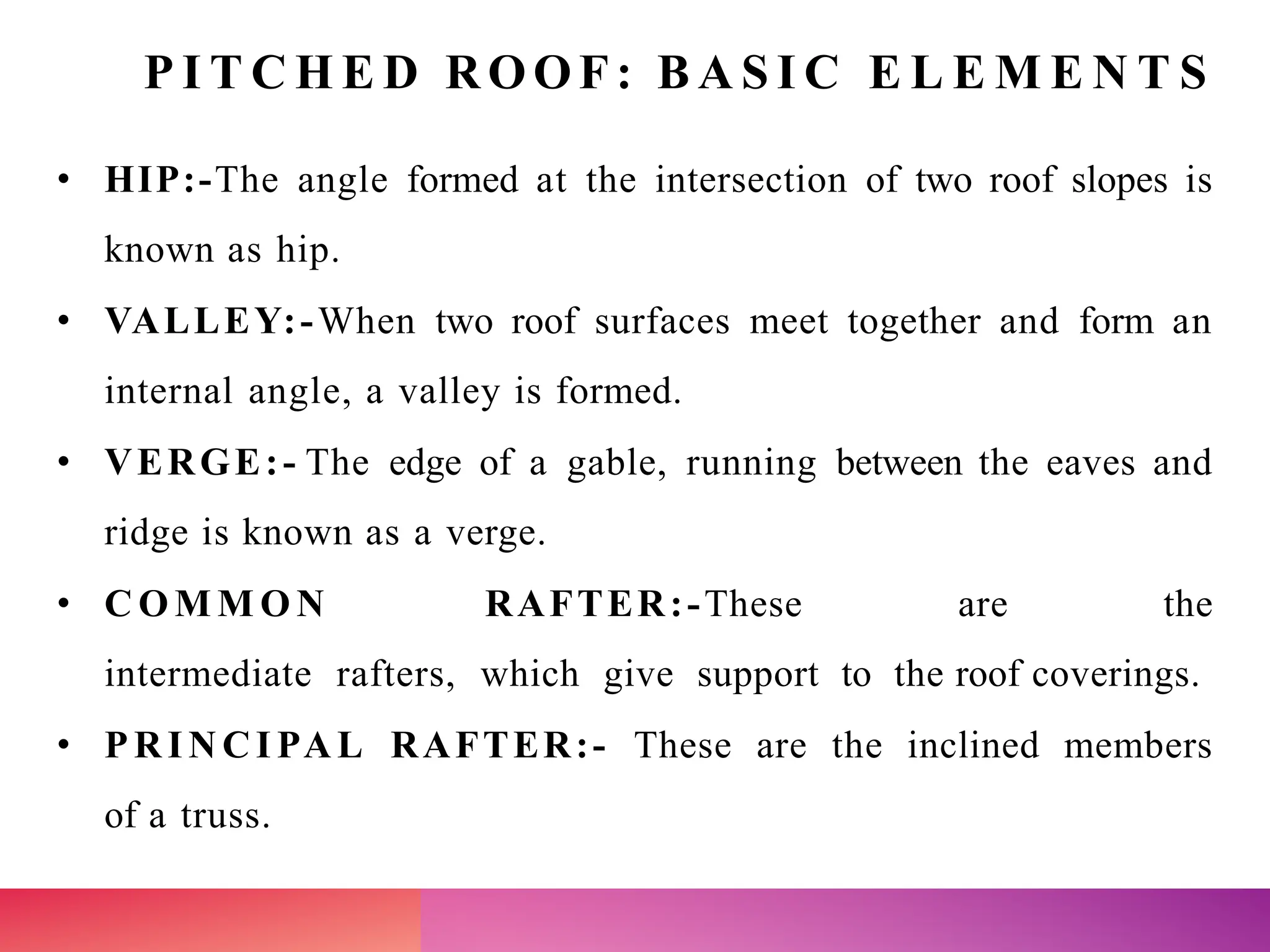 Types of Pitched Roof used in Construction | PDF
