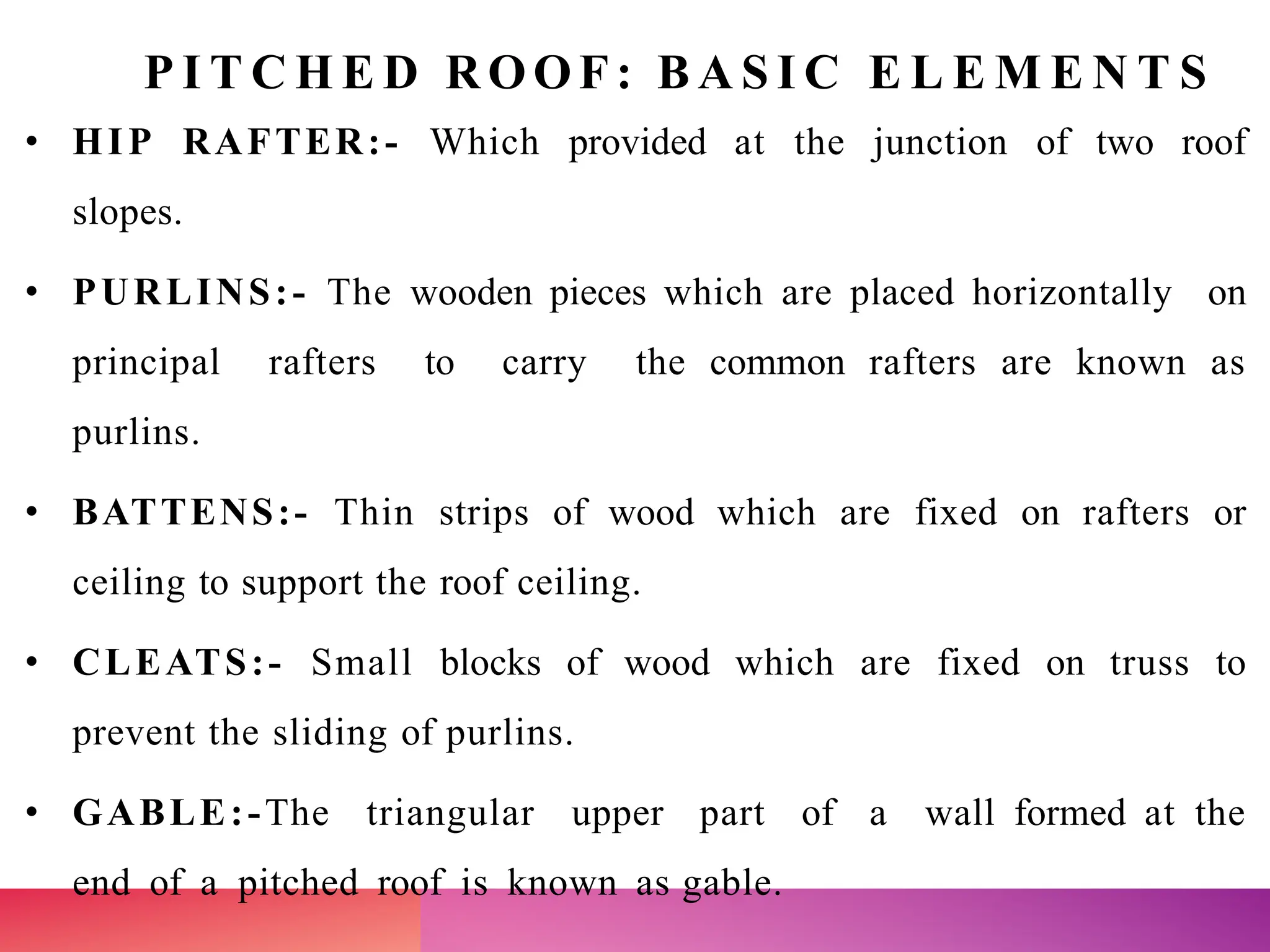 Types of Pitched Roof used in Construction | PDF