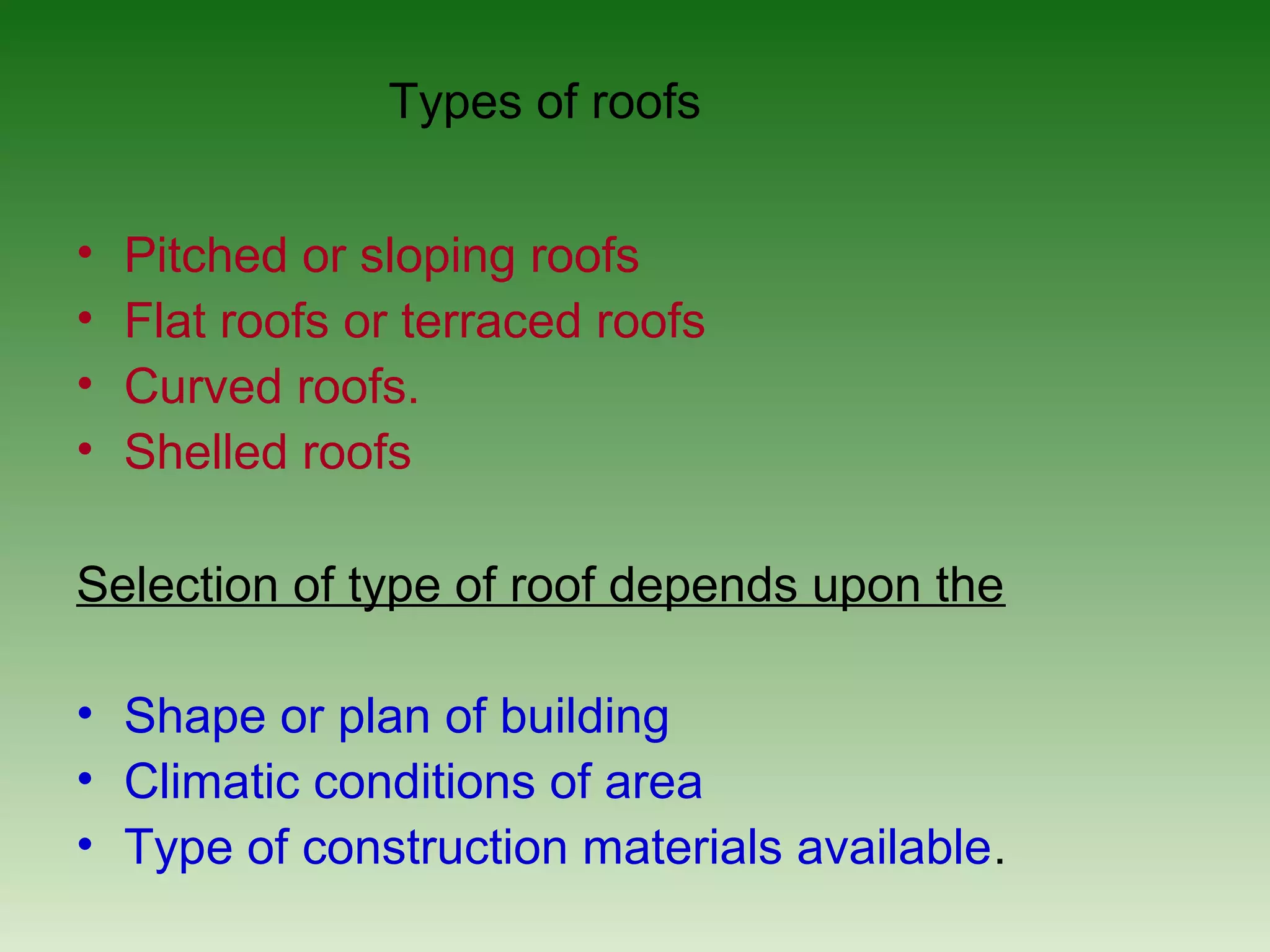 Roofs | PPT