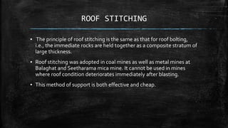 Roof supports in coal mines | PPTX