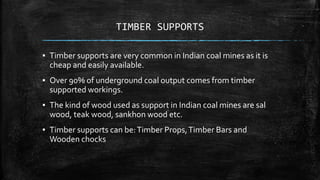 Roof supports in coal mines | PPTX