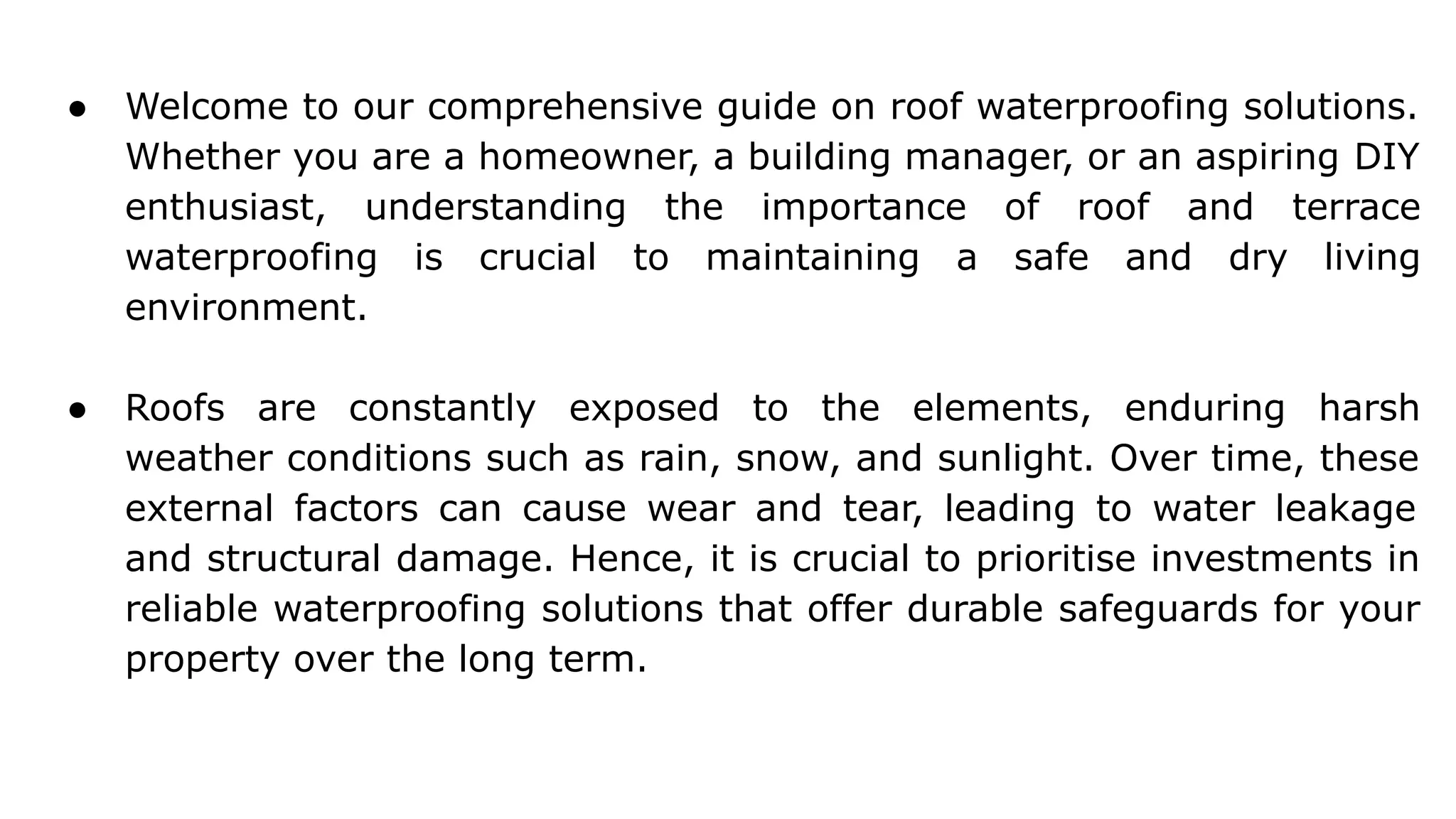 Roof Waterproofing A Complete Guide Pdf