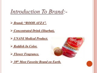 Rooh afza by hallar summan gohar | PPTX