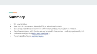 Rook - cloud-native storage | PPT
