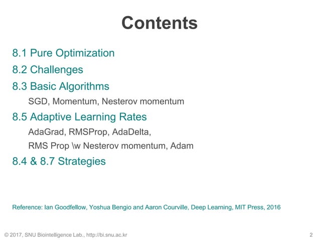 Deep Learning - Optimization Basic | PPT