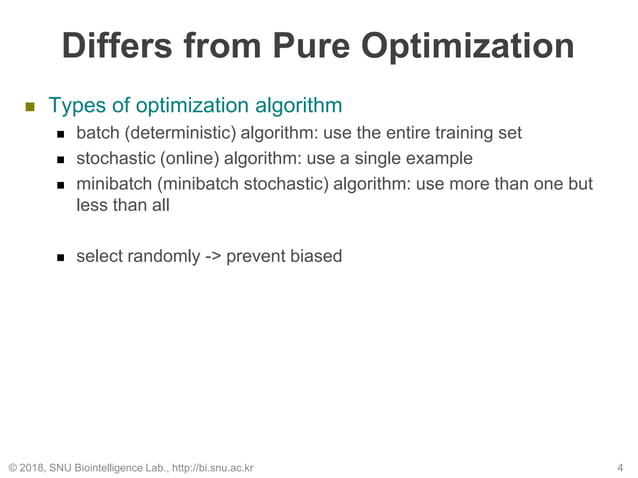 Deep Learning - Optimization Basic | PPT
