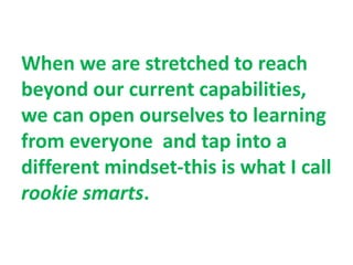Rookie Smarts | PPT