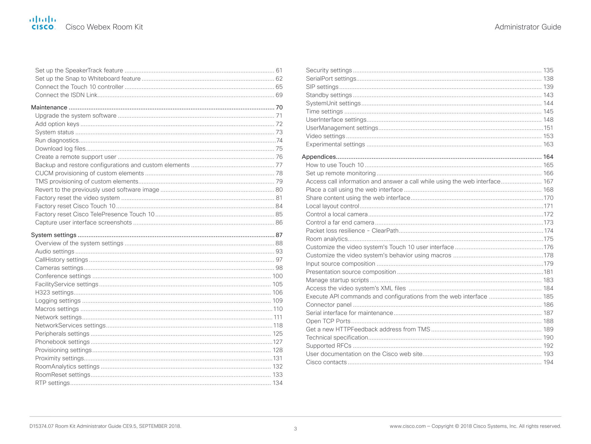 Room kit-administrator-guide-ce95 | PDF