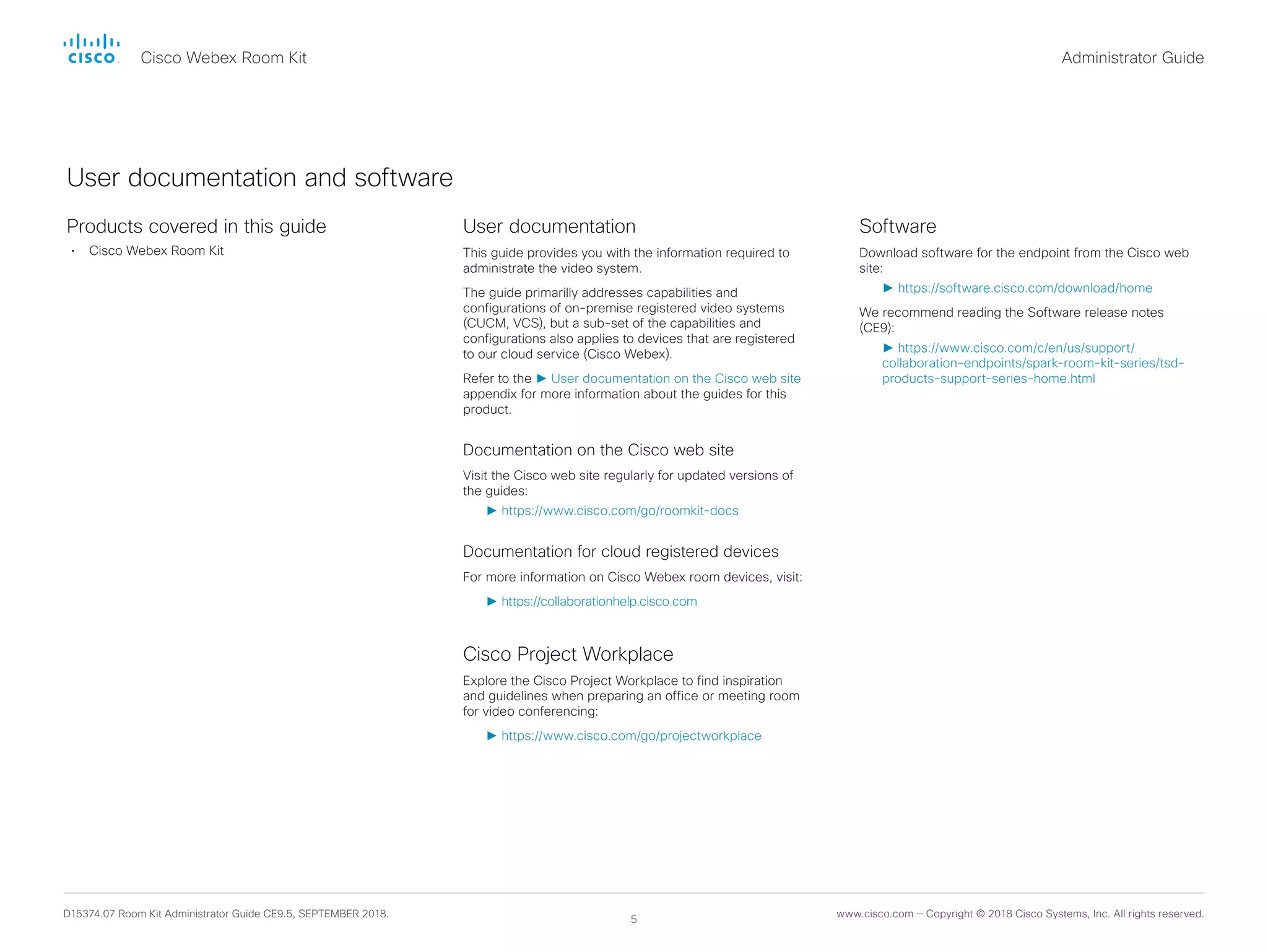 Room kit-administrator-guide-ce95 | PDF