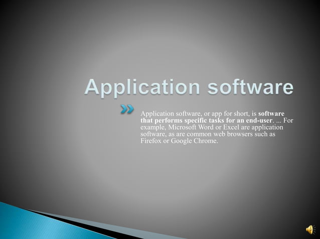 application software | PPTX | Computer Software and Applications ...