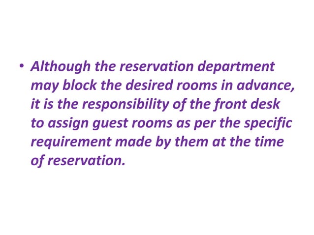 Room Allocation In Hospitality Industry And Catering Management | PPTX ...
