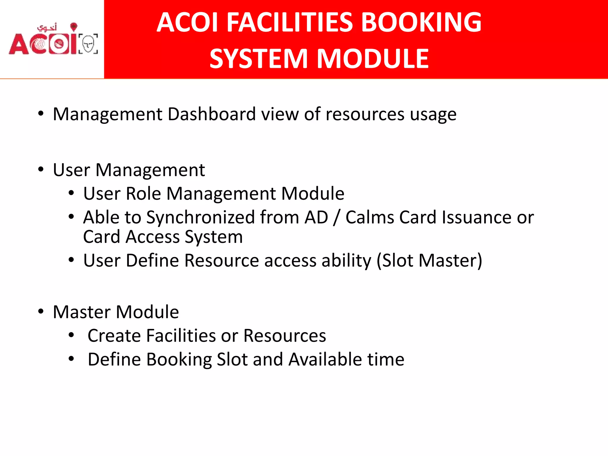 Room and facility booking system | PPTX