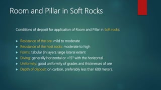 Room & Pillar Mining Method | PPTX