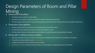 Room & Pillar Mining Method | PPTX