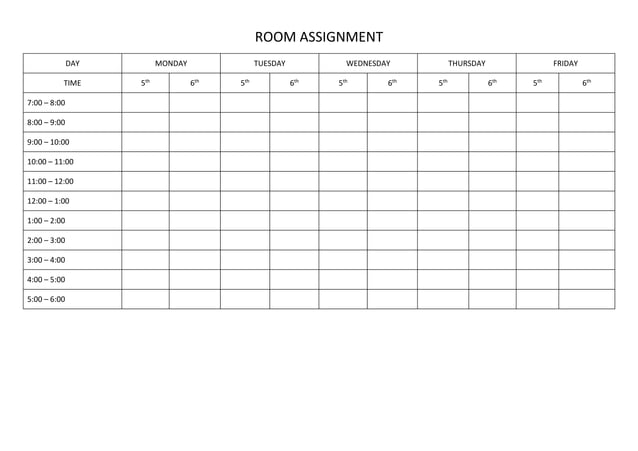ROOM ASSIGNMENT.doc