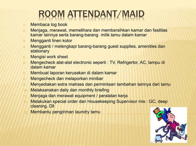 Room attendant | PPTX