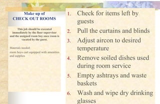 Room make up procedure | PPTX