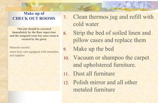 Room make up procedure | PPTX