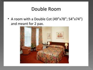 Types of room in Hotel | PPT