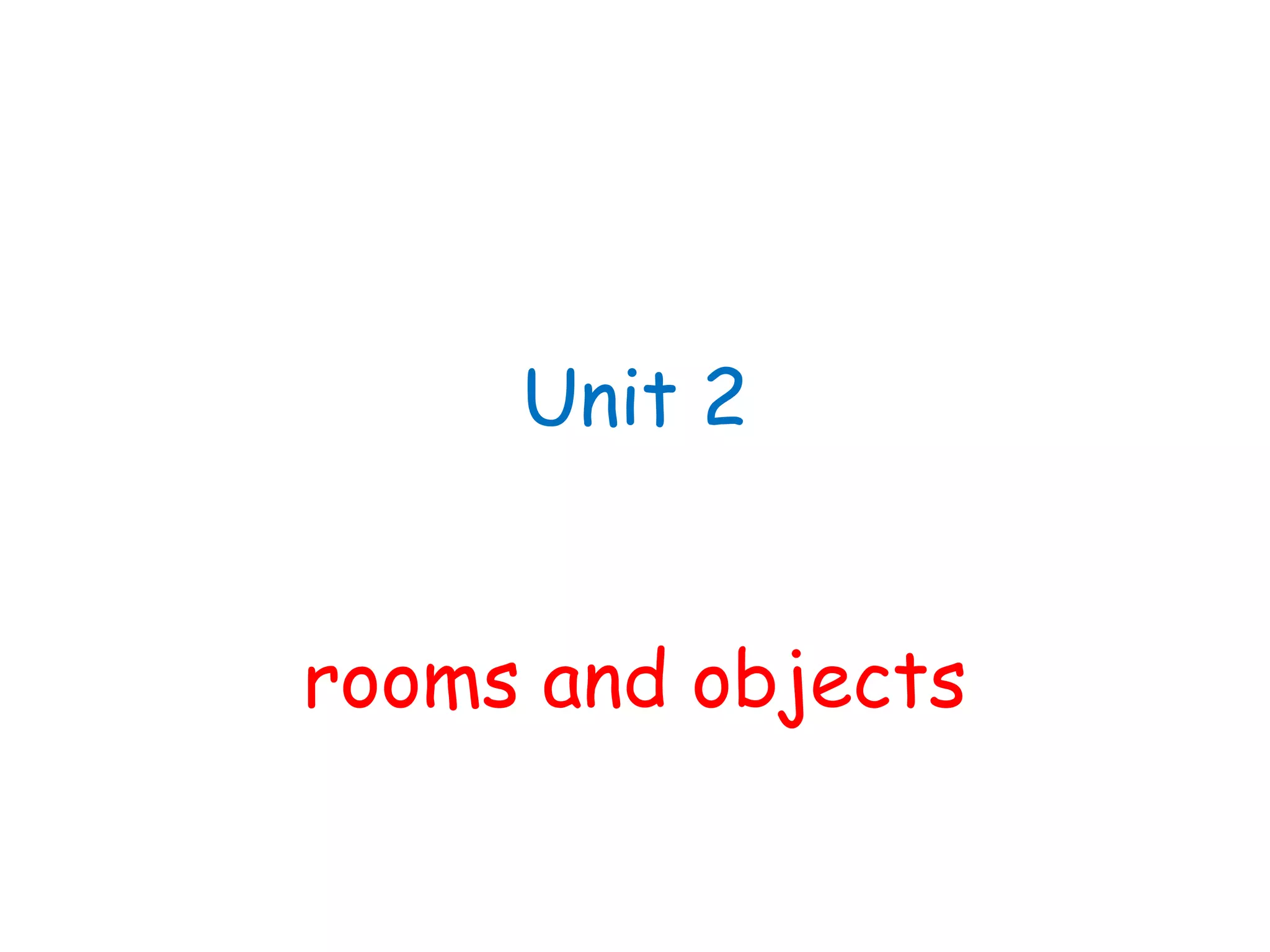 Rooms and objects | PPT