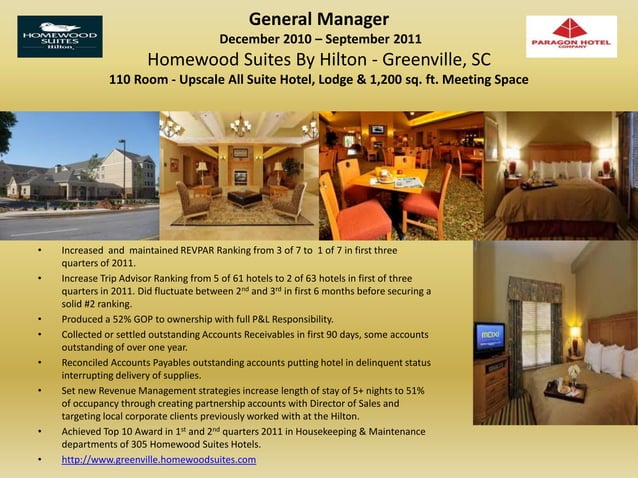 Rooms Director Operations Hotel - Visual Resume Michael VanWynsberghe ...