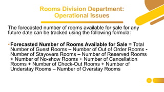 Rooms Division and Front Office Department | PPTX