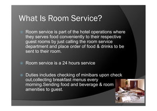 Room service | PDF