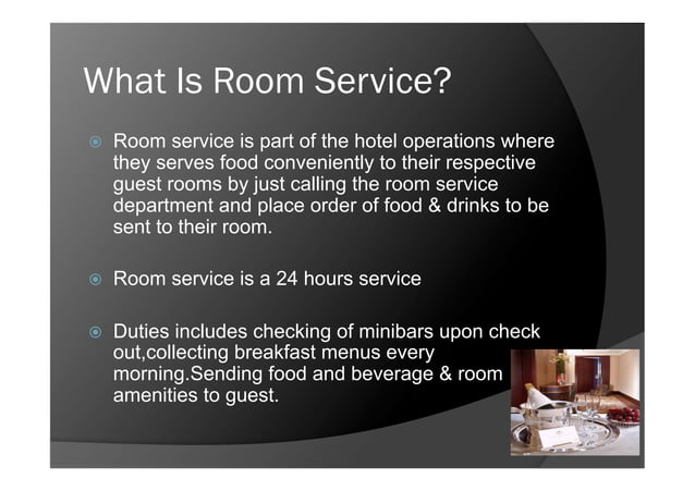 Room service | PDF