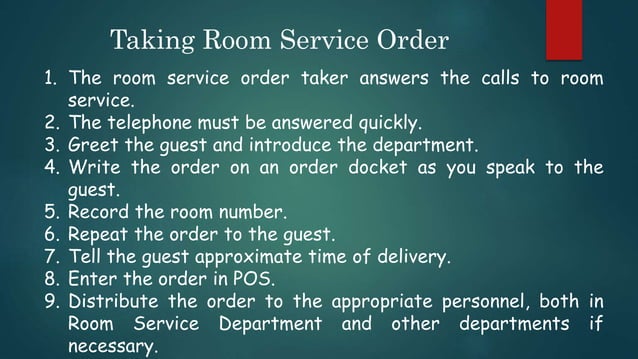 Room service | PPTX