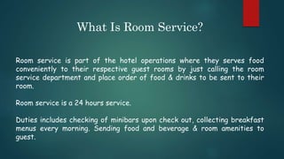 Room service | PPTX