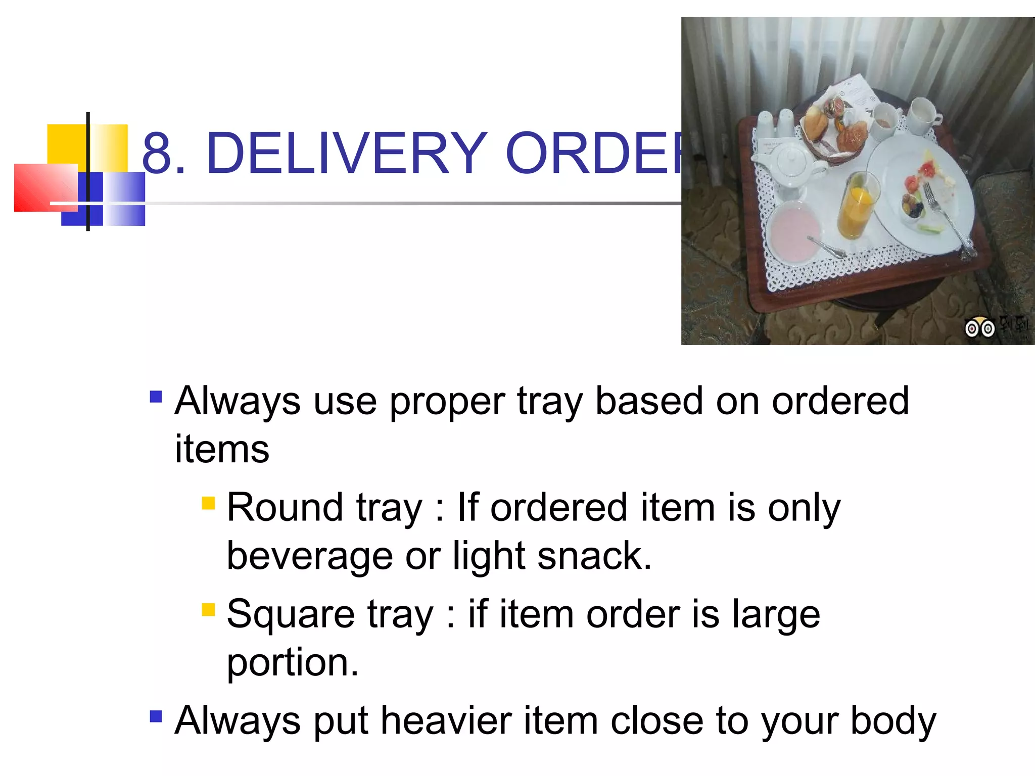 Sequence of Service Room Service | PPT