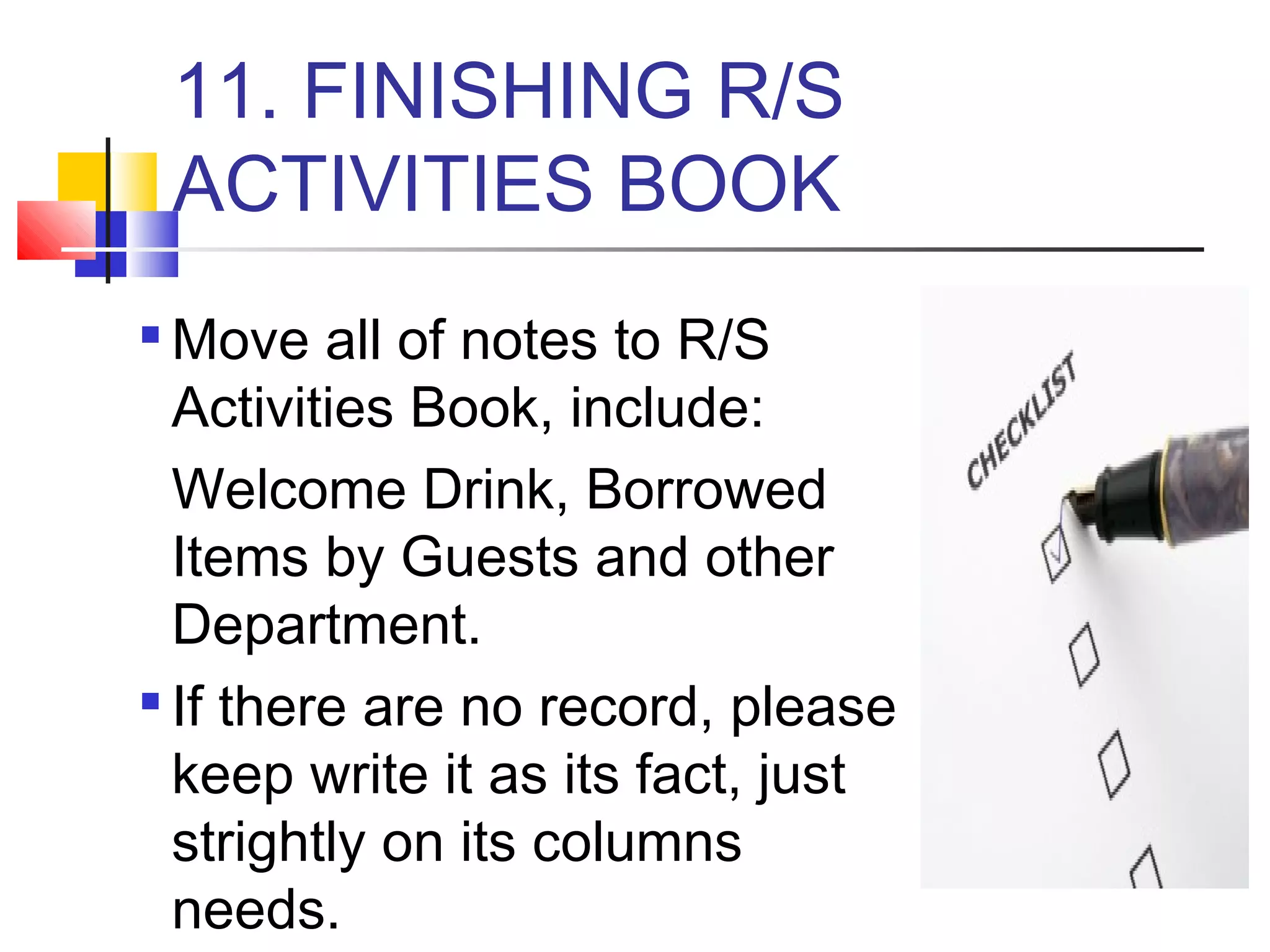 Sequence of Service Room Service | PPT