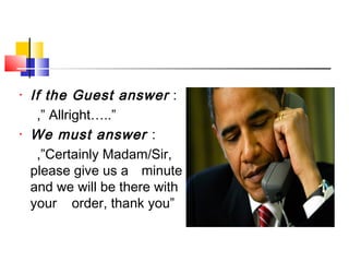 Sequence of Service Room Service | PPT