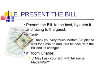 Sequence of Service Room Service | PPT