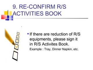 Sequence of Service Room Service | PPT