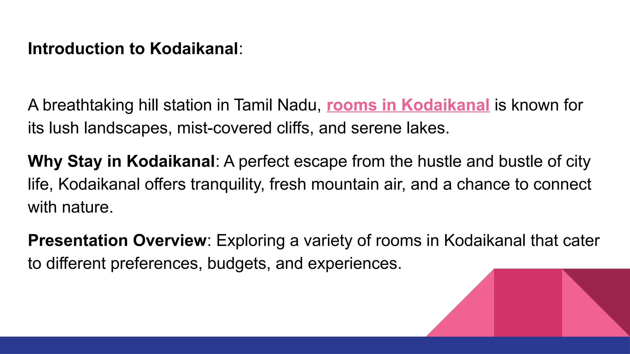 rooms in kodaikanal || honeymoon cottages || couple cottages | PPT