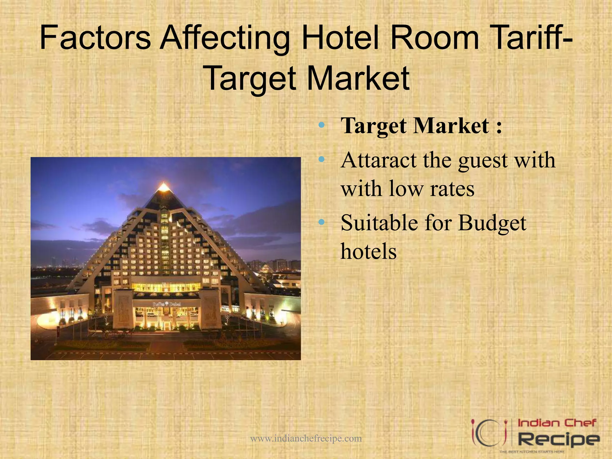 ROOM TARIFF IN HOTEL | PPTX