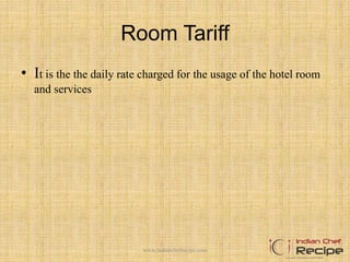 ROOM TARIFF IN HOTEL | PPTX